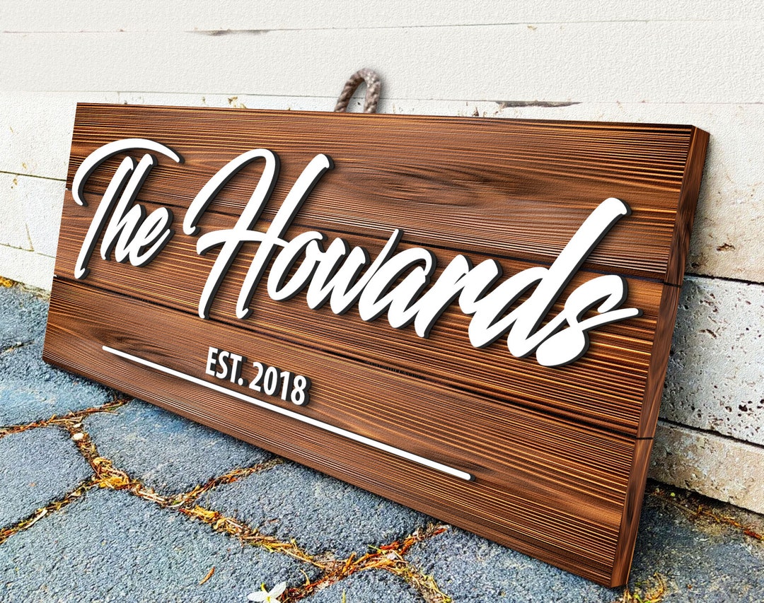 Custom Wooden Sign, Personalized Name Sign, Surname Pallet Sign, Pallet ...