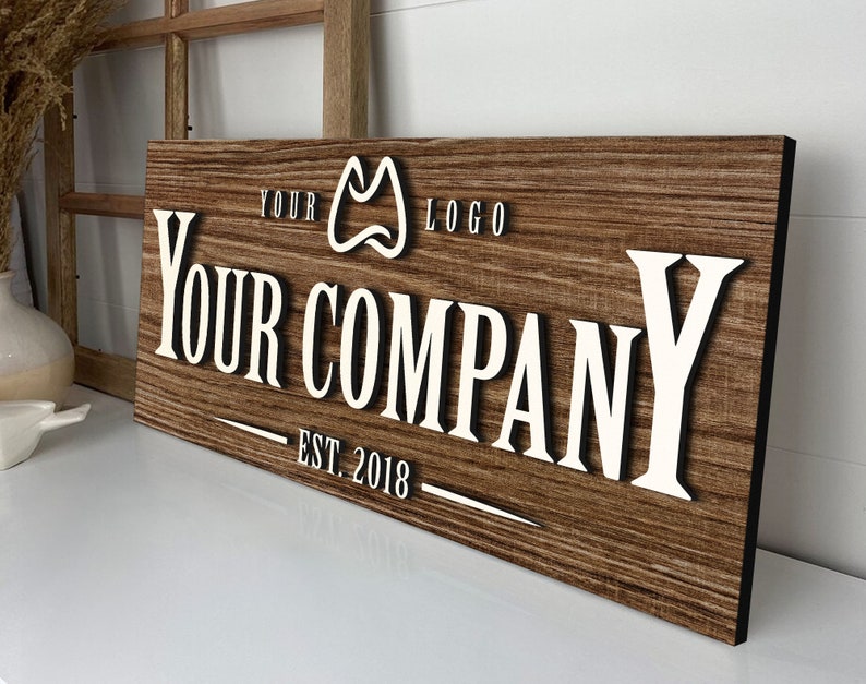 Personalized Wooden Logo Sign Wooden Sign Custom Wood - Etsy