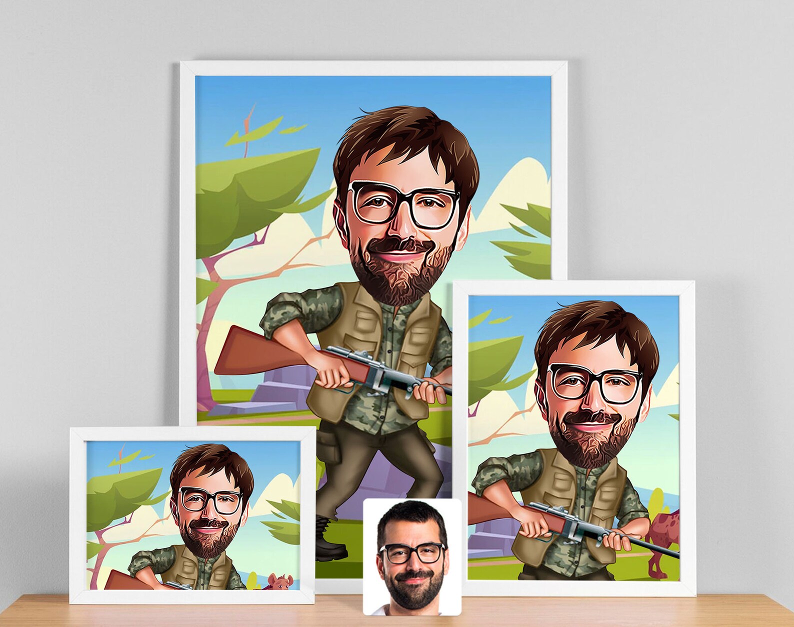 Customized Cartoon Hunter Custom Hunting Figure Huntsman - Etsy