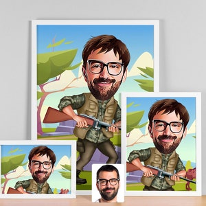 Customized Cartoon Hunter, Custom Hunting Figure, Huntsman Personalized ...