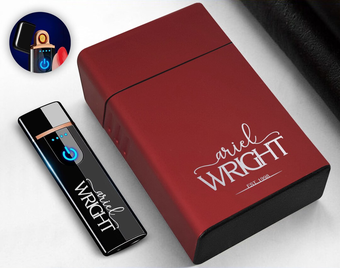Personalised Laser Engraved Cigarette Box and Electronic Touch - Etsy