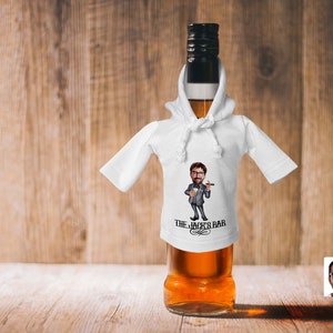 Personalized Cartooned Alcoholic Drink Bottle T-shirt, Home Bar Decor ...