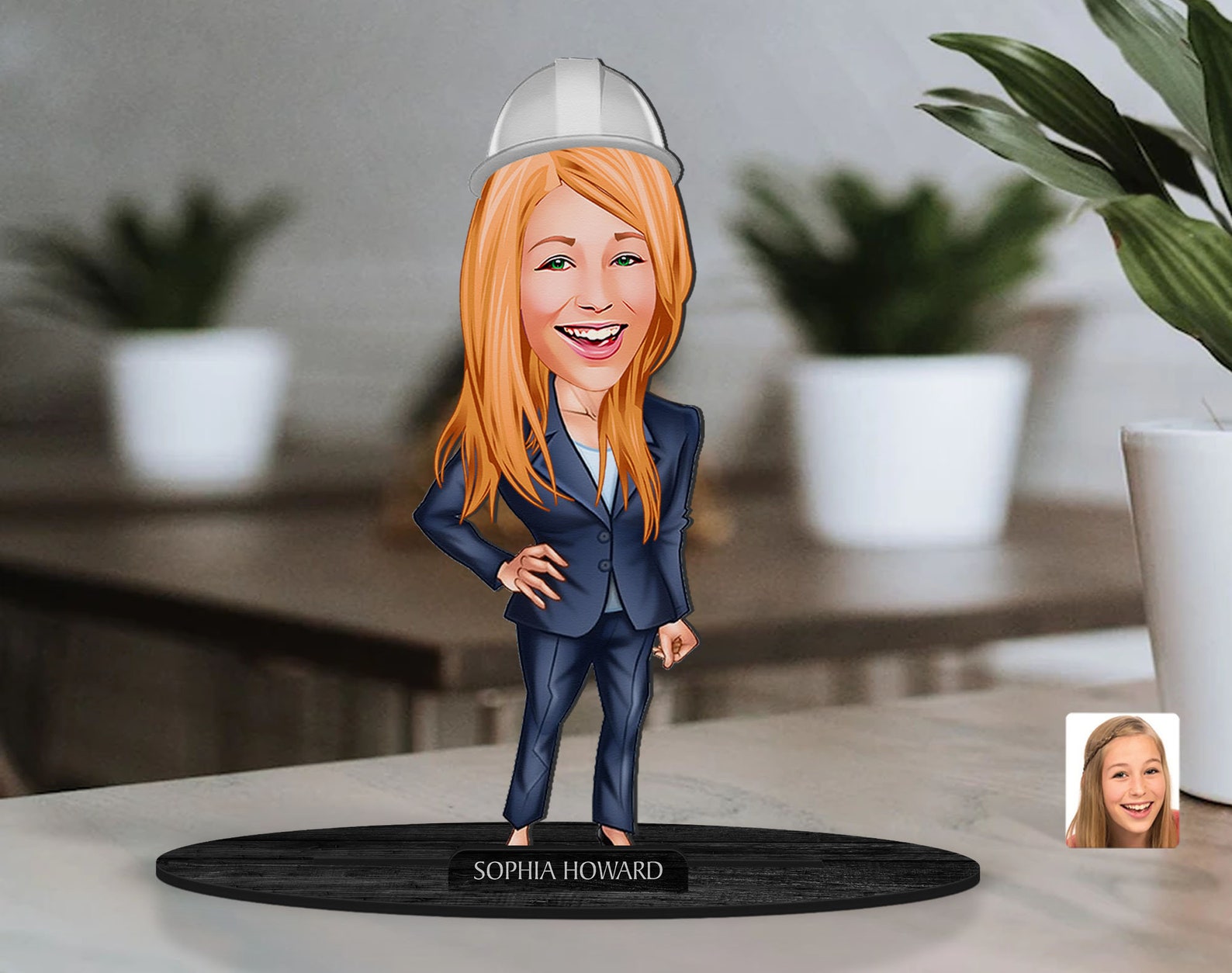 Personalized 3D Wooden Cartooned Engineer Figurine Trinket - Etsy