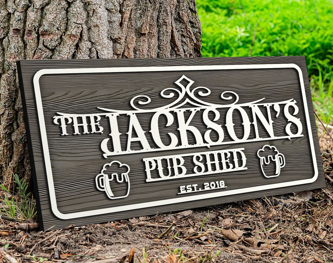 Personalized Bar Sign Wooden Sign Gift Custom Wood Sign Personalized ...