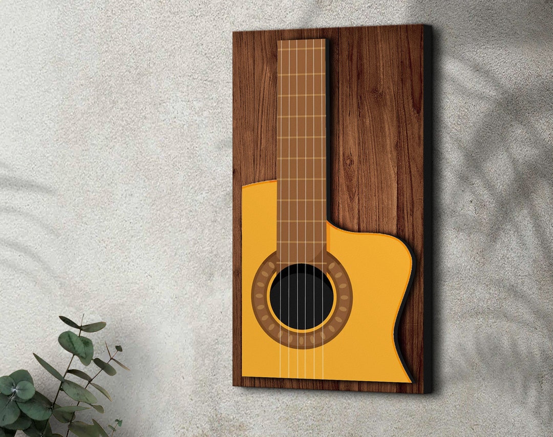 Wooden Music Sign, Custom Guitar Wood Sign, Wooden Sign, Home Decor ...