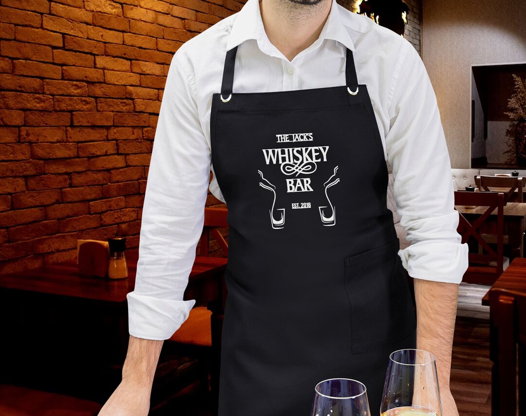 Personalized Professional Bar Apron, Barmen, Barmaid Apron, Custom ...