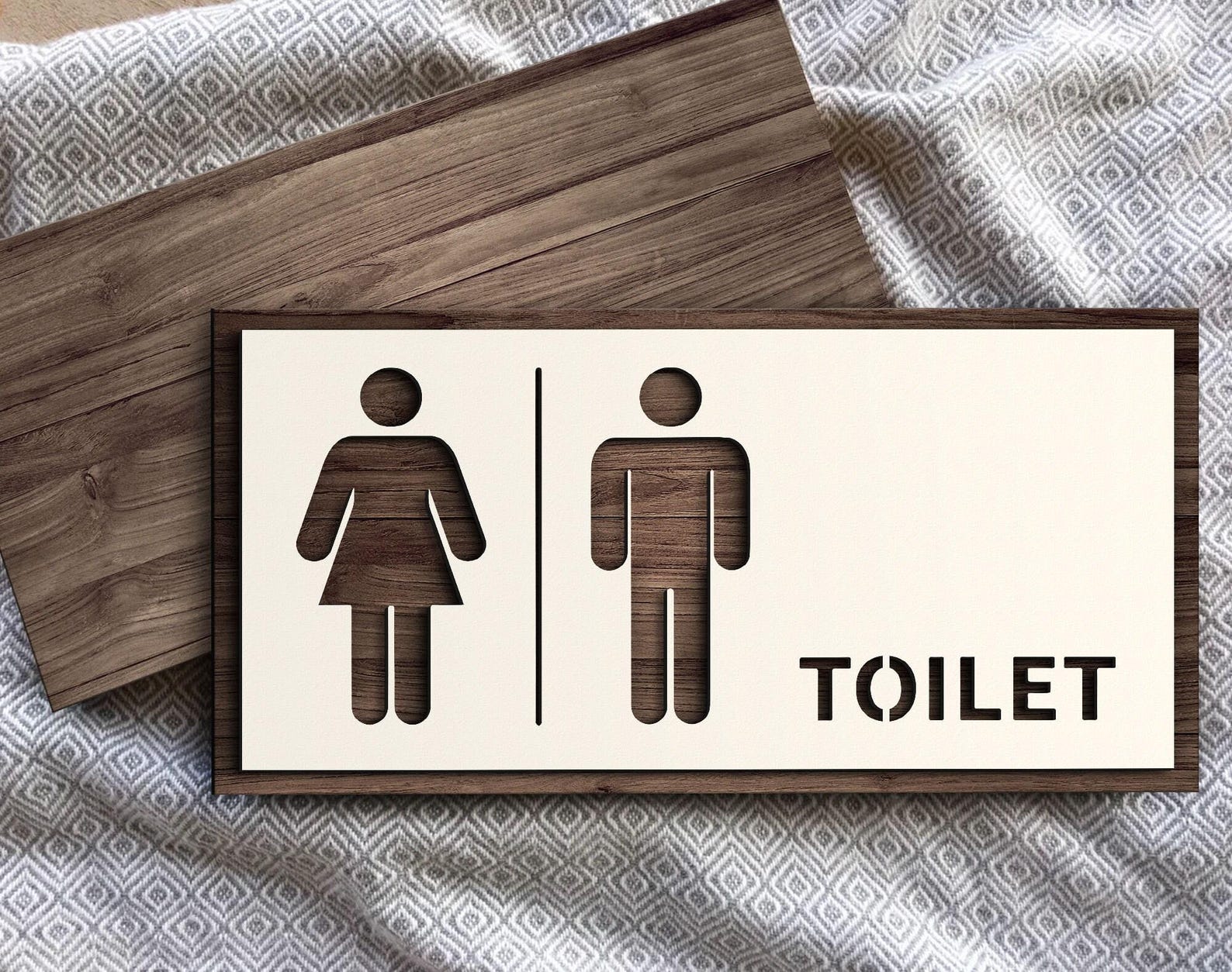 Restroom Door Sign, Men Women WC, Toilet Entrance, Restaurant Sign ...