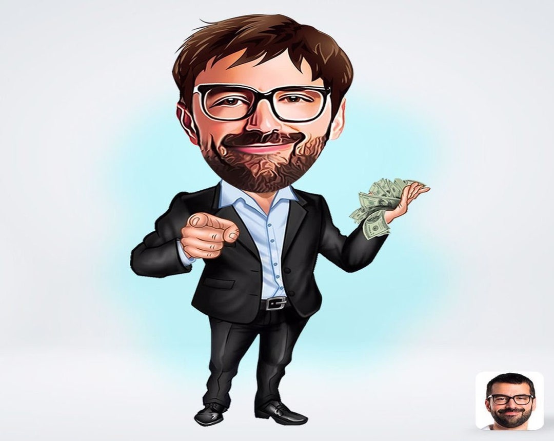 Personalized Male Millionaire Drawing / Male Millionaire - Etsy