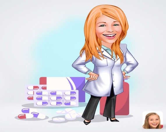 Female Pharmacist Cartoon