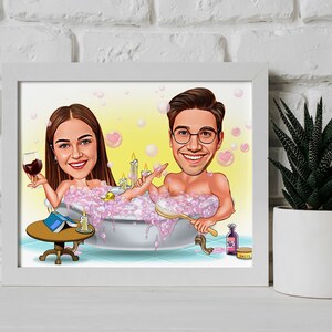 Custom Cartoon Drawing, Cartoon Couple, Custom Portrait, Cartoon ...