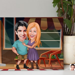 Personalized Cartoon Couple Drawing, Custom Cartoon Drawing, Cartoon ...