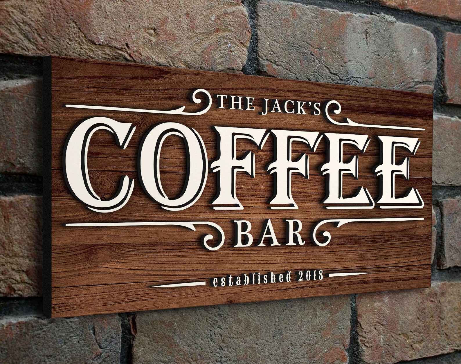 Personalized Coffee Bar Sign Wooden Sign Gift Custom Wood - Etsy