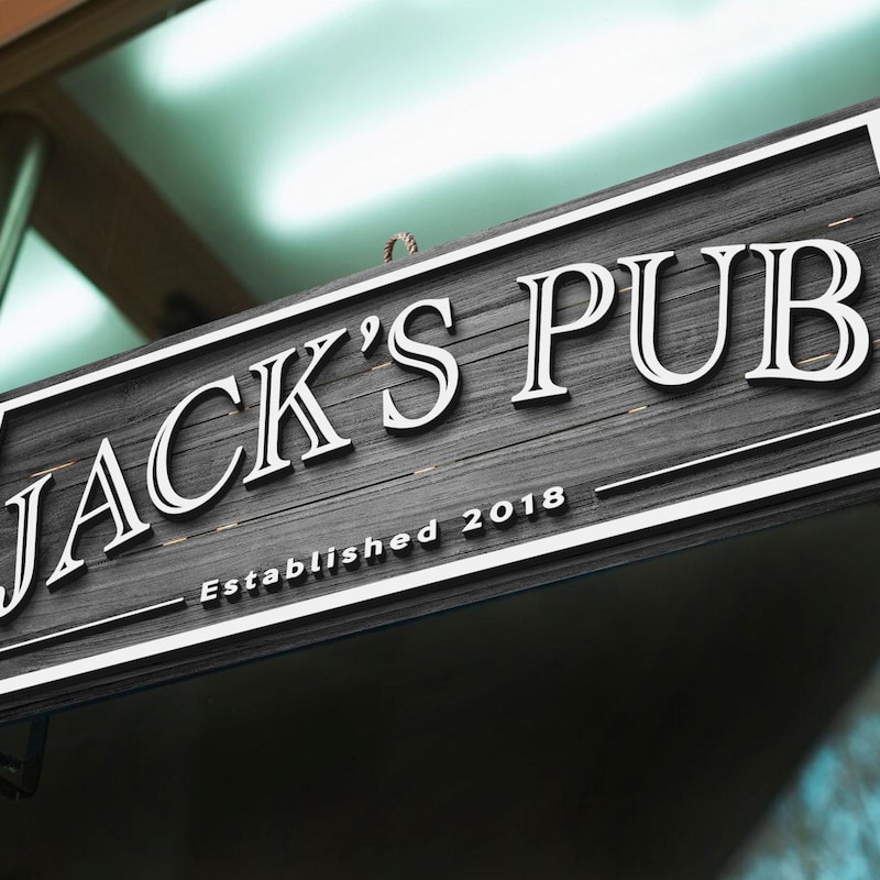 Rustic Bar Sign - Etsy