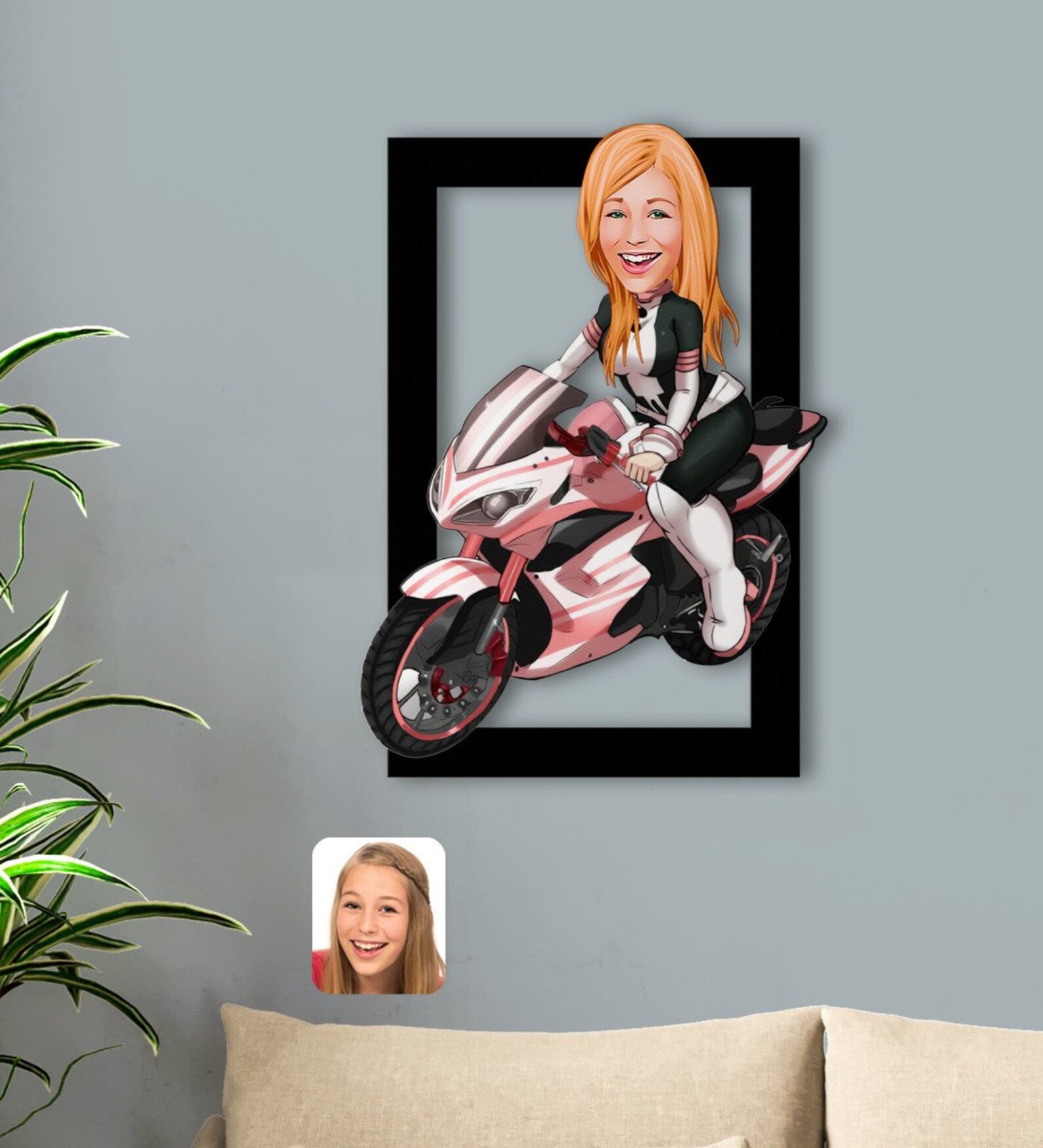 Personalized Cartoon Custom 3d Painting Motorcycle 3d - Etsy