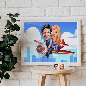 Personalized Cartoon Couple Drawing, Custom Cartoon Drawing, Cartoon ...