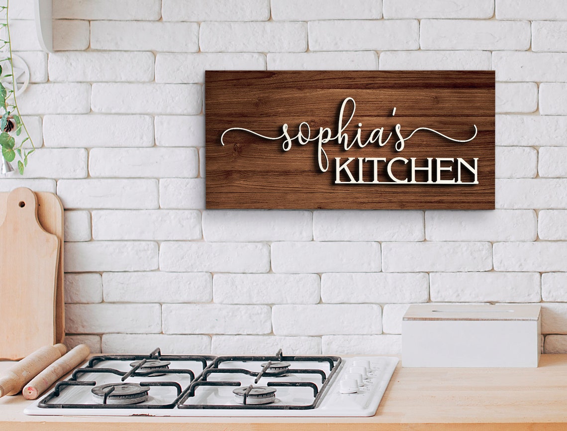 Personalized Kitchen Sign Wooden Sign Gift Custom Wood Sign - Etsy