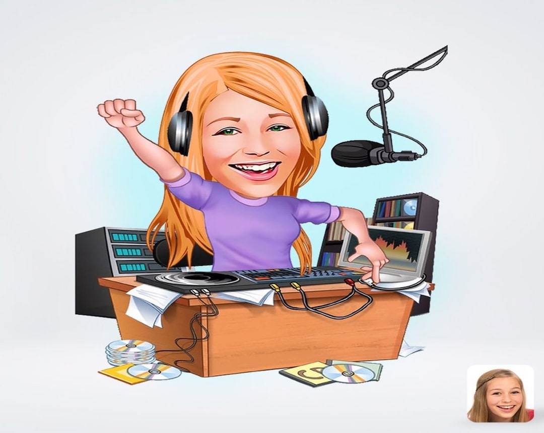 Dibujo de caricatura de locutor de radio personalizado / - Etsy México Dibujo de caricatura de locutor de radio personalizado / - Etsy México