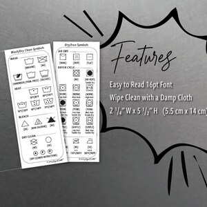 Laundry Care Magnet Chart, Laundry Guide Symbol Magnet, Laundry ...