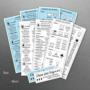 Laundry Room Guide Magnet Chart Laundry Symbol Care - Etsy