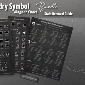 Laundry Room Guide Magnet Chart Laundry Symbol Care - Etsy