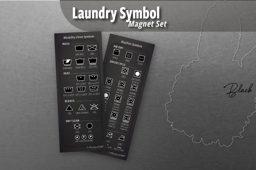 Laundry Care Magnet Chart Laundry Guide Symbol Magnet Chart - Etsy