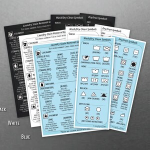 Laundry Room Guide Magnet Chart, Laundry Symbol Care Instructions ...