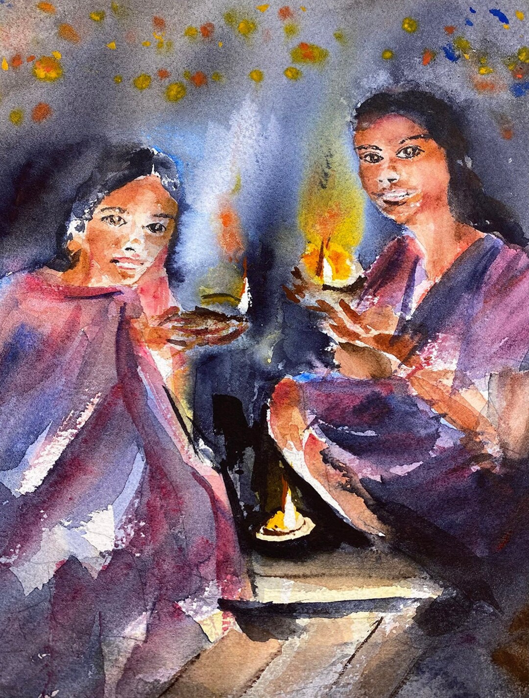 Happy Diwali, Indian Painting, South Asian Art, Indian Wall Art, Diwali ...
