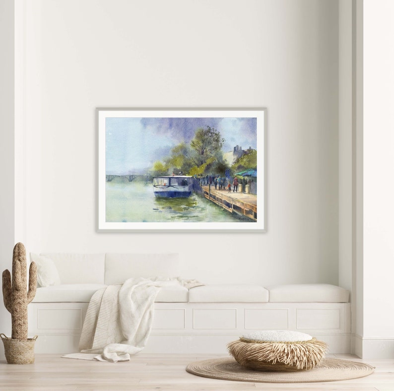 Georgetown DC Watercolor Art Print: Sailboat Painting, Nautical Decor ...