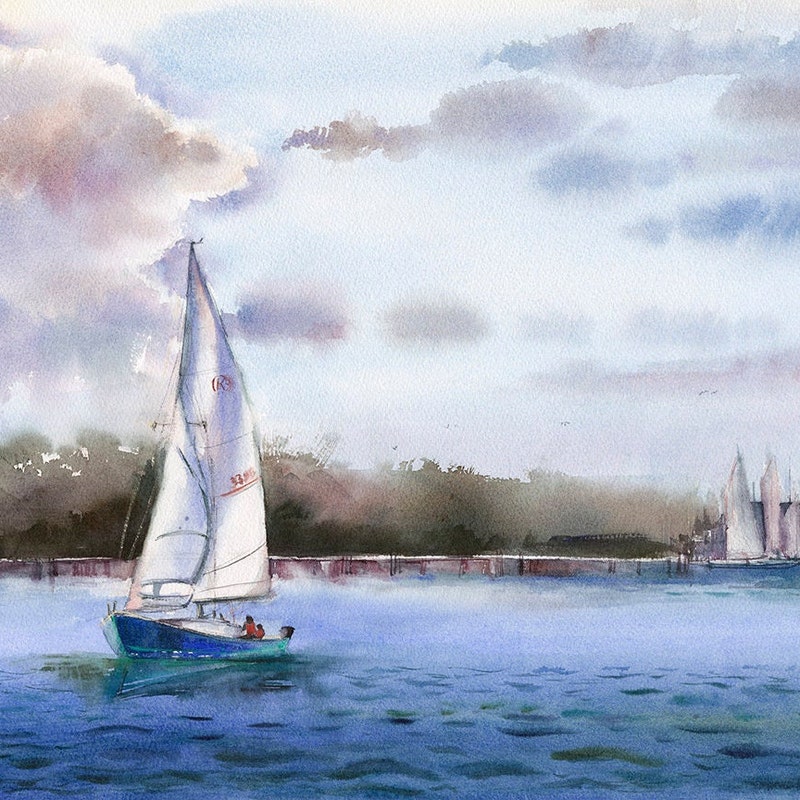 Sailboat Paintings - Etsy