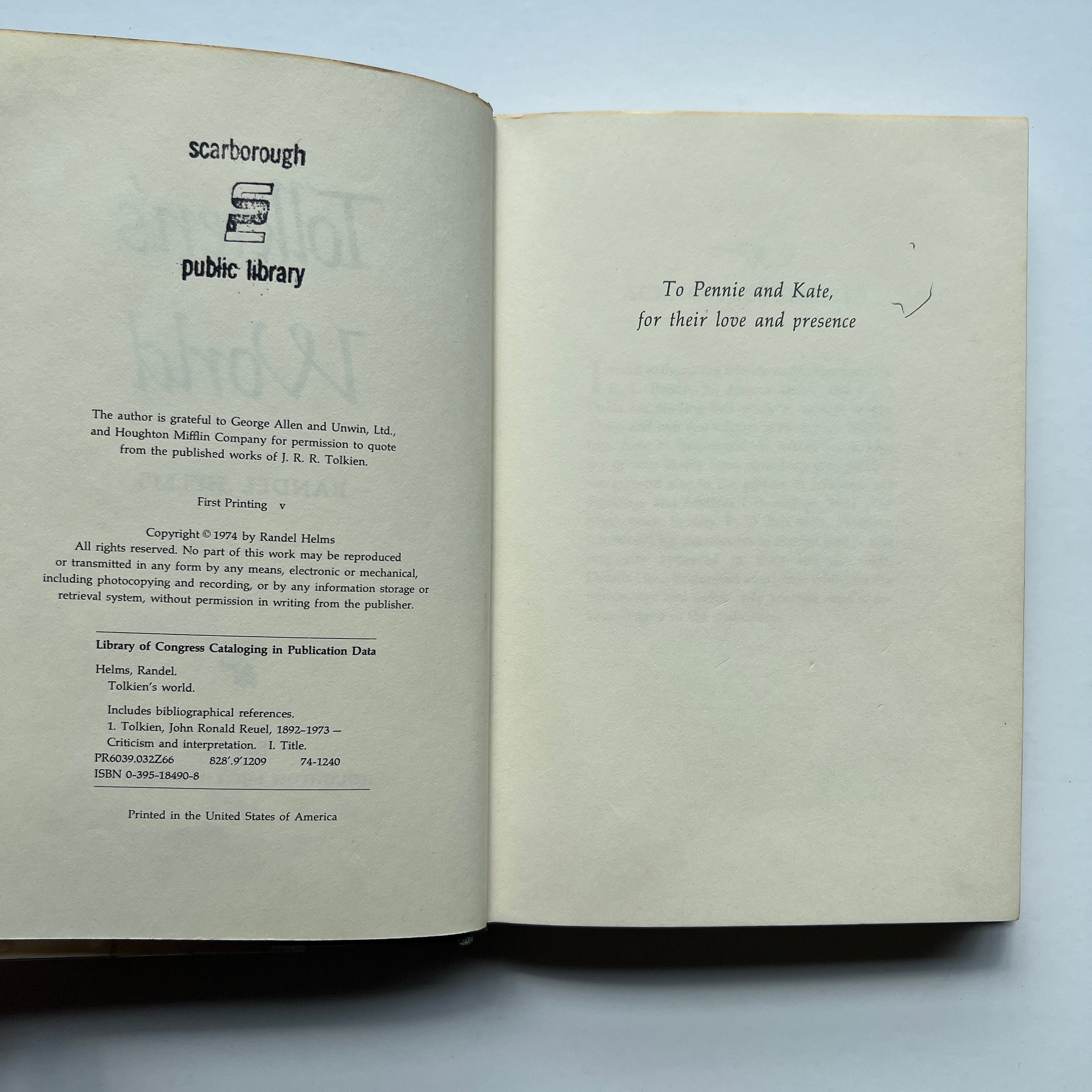 Tolkien's World by Randel Helms, Vintage 1974 First Printing - Etsy