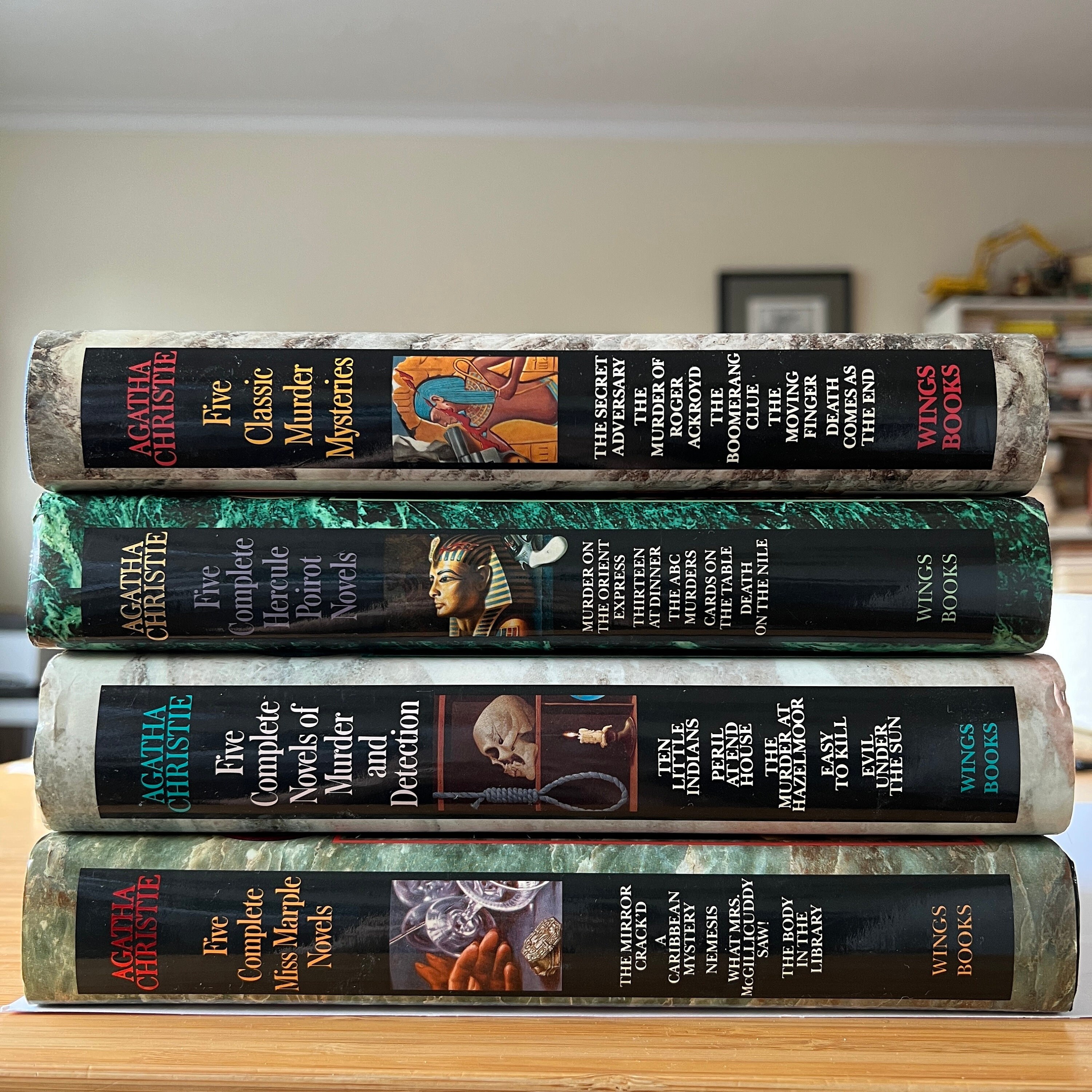 4 Agatha Christie Hardcover Book Bundle, Complete and Unabridged Agatha ...