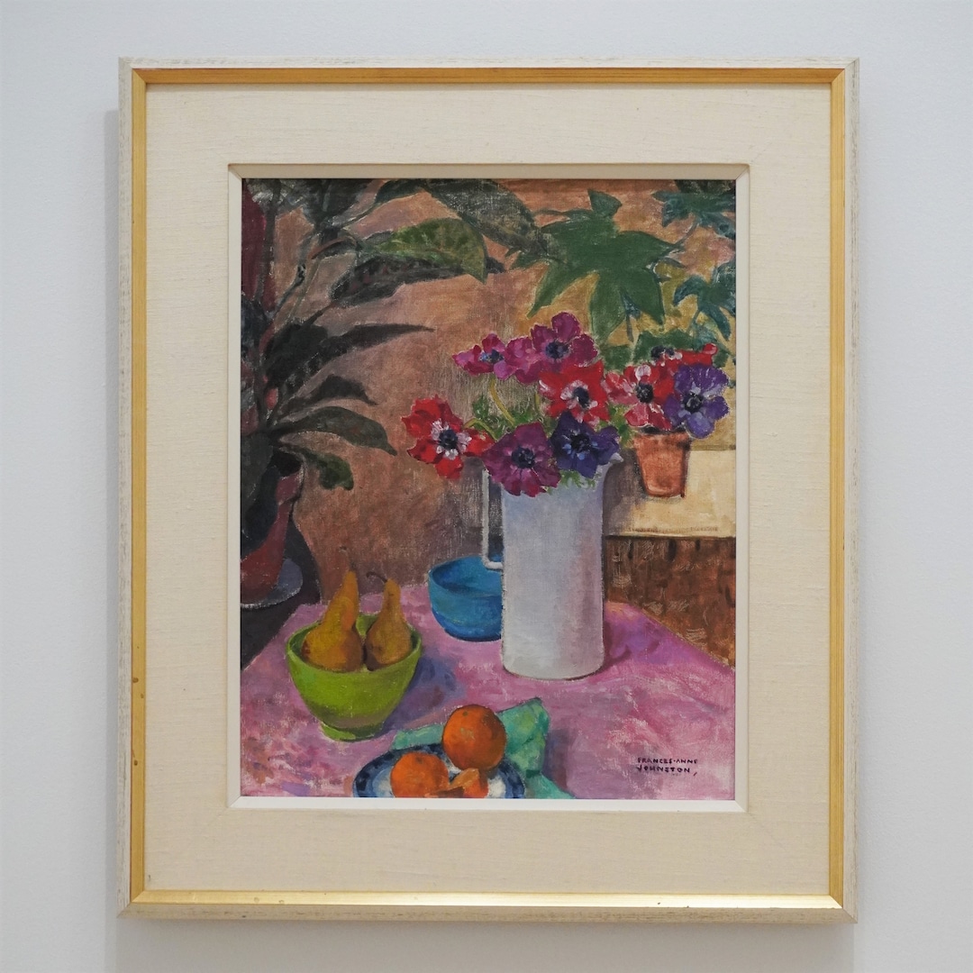 Frances-anne Johnston 1910 1987 Anemones, Fruit and Plants, Oil on ...