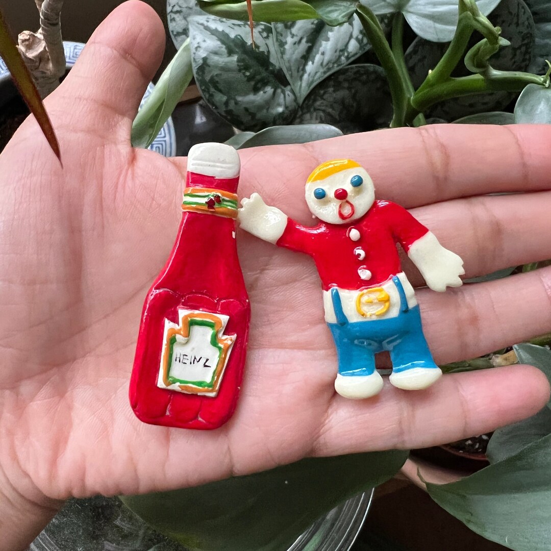 Mr Bill Plastic Pin, Ketchup Pin, SNL Pin Brooch, Saturday Night Live ...