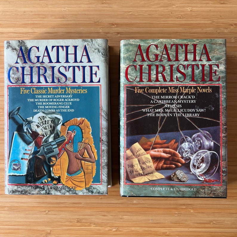 4 Agatha Christie Hardcover Book Bundle Complete and - Etsy