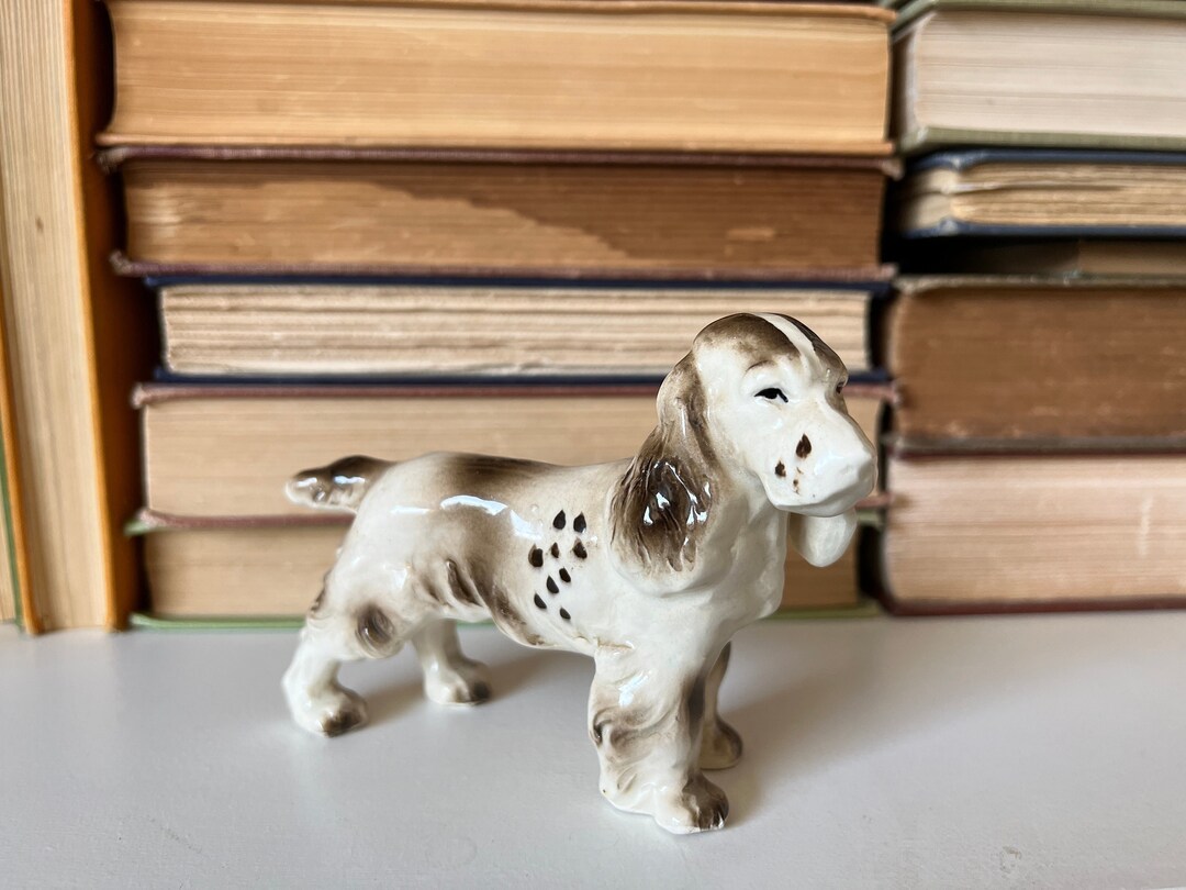 Vintage Ceramic Spaniel Dog Figurine, Dog Statue, Ceramic Dog Figurine ...