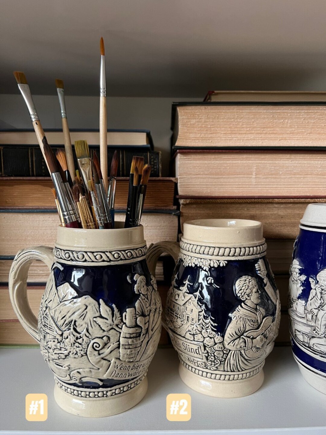 Vintage Western Germany Stein Germany Beer Steinpainting - Etsy