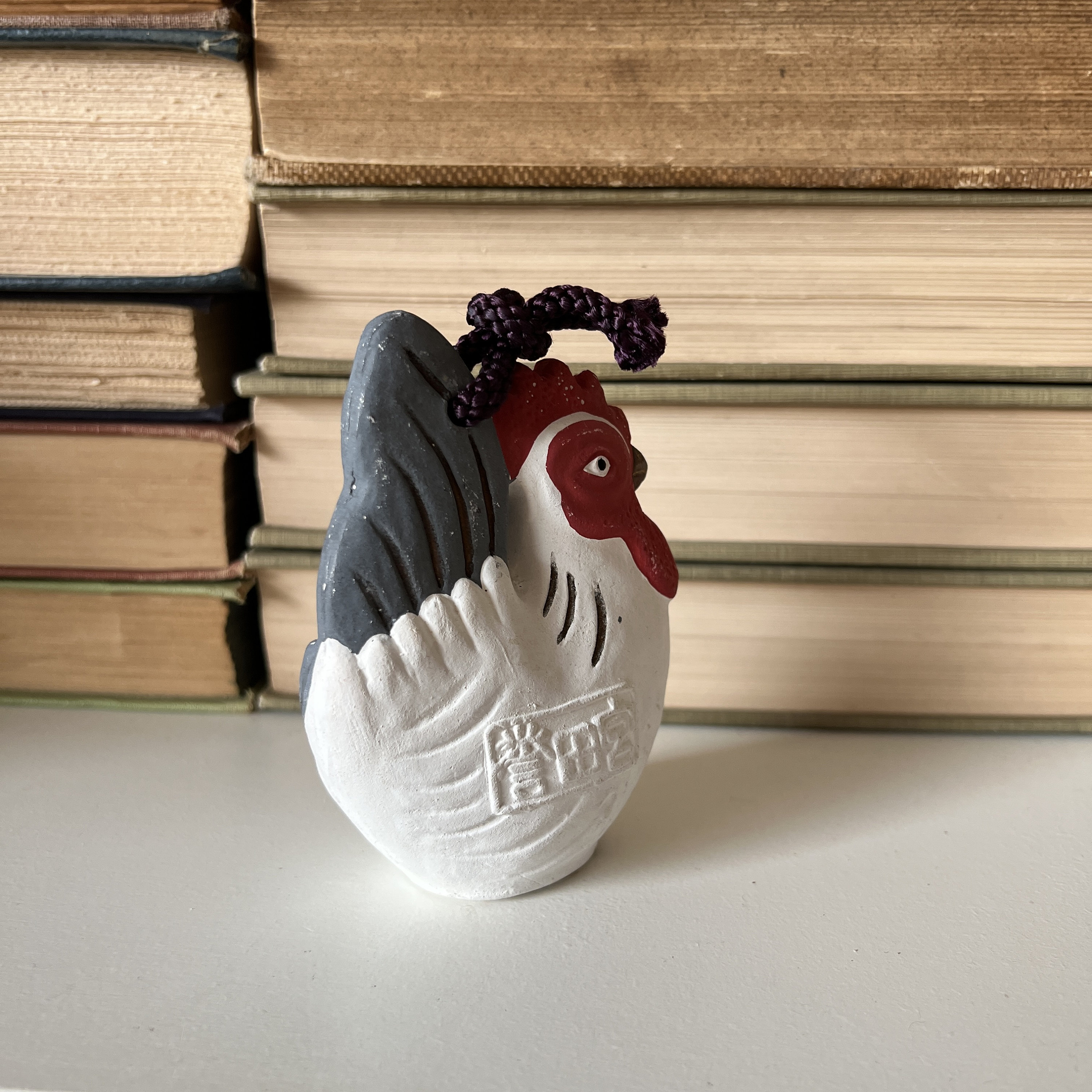 Vintage Japanese Roster Bell, Japanese Ceramic Bell, Dorei Clay Bells ...