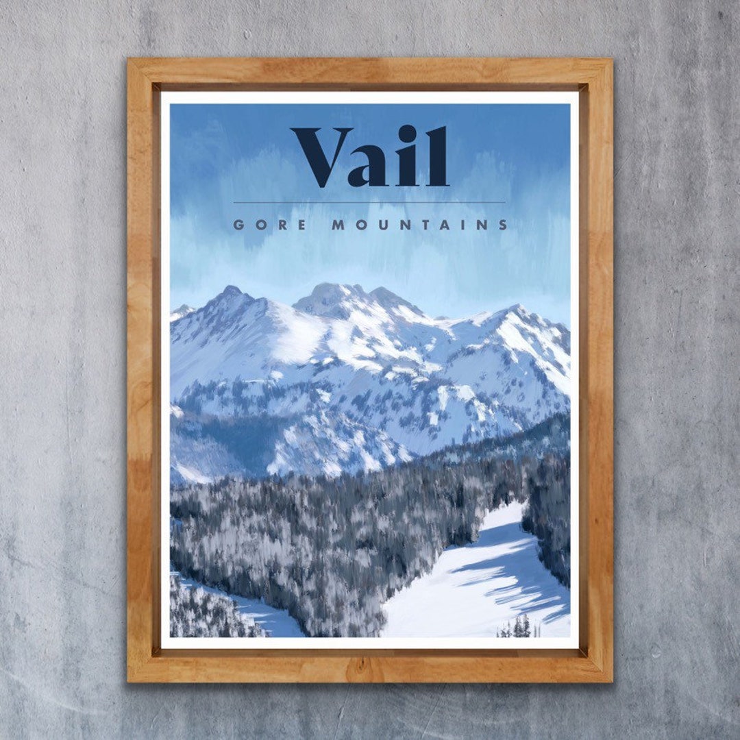 Vail Poster -colorado Ski Poster - Colorado Travel Poster - Ski ...