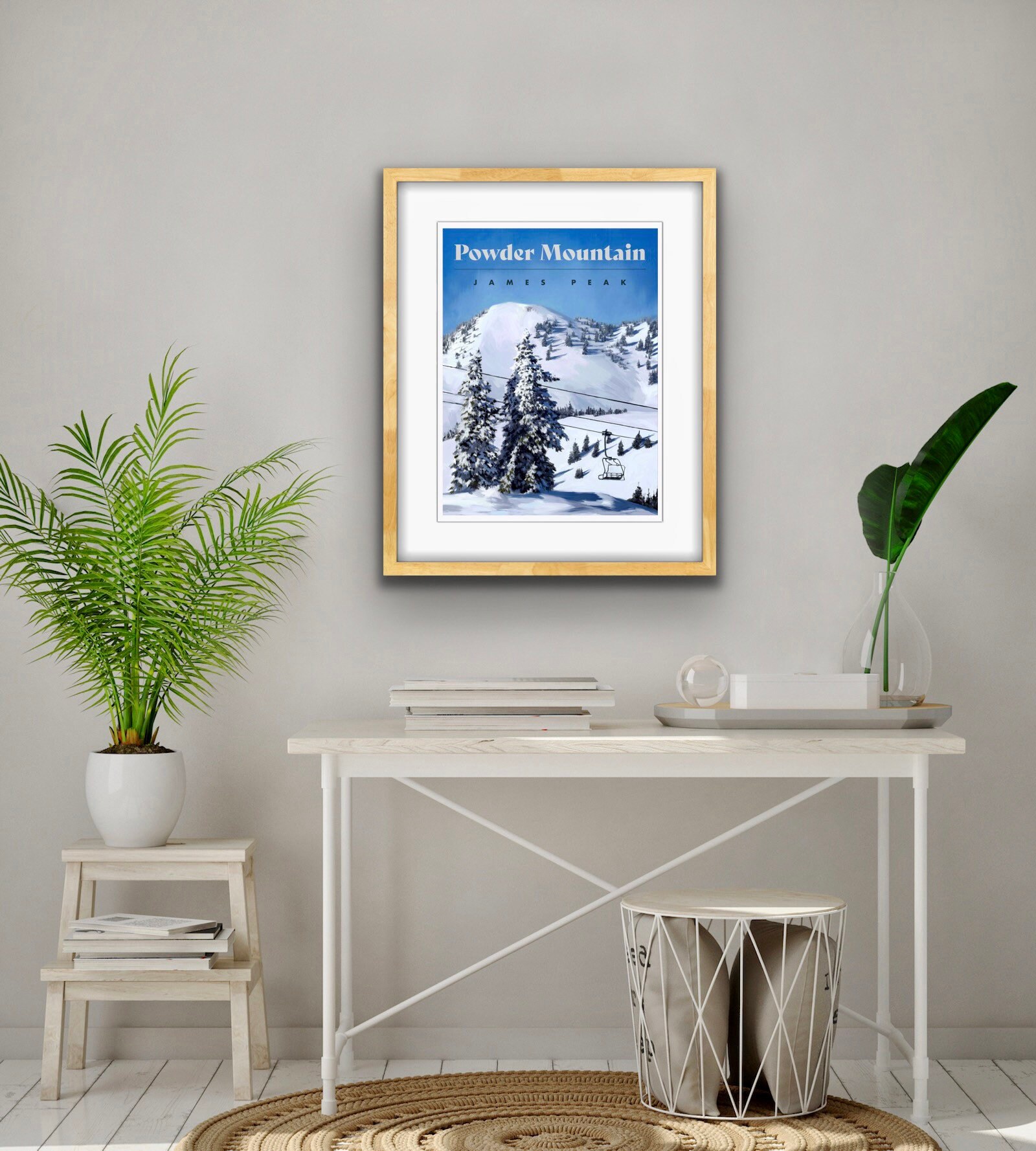 Powder Mountain Poster - James Peak -utah Ski Poster - Utah Travel ...