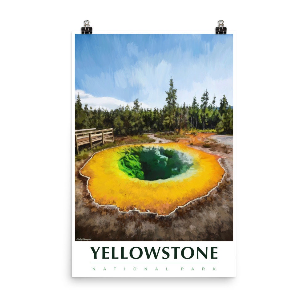 Yellowstone National Park National Park Poster Travel Poster National ...