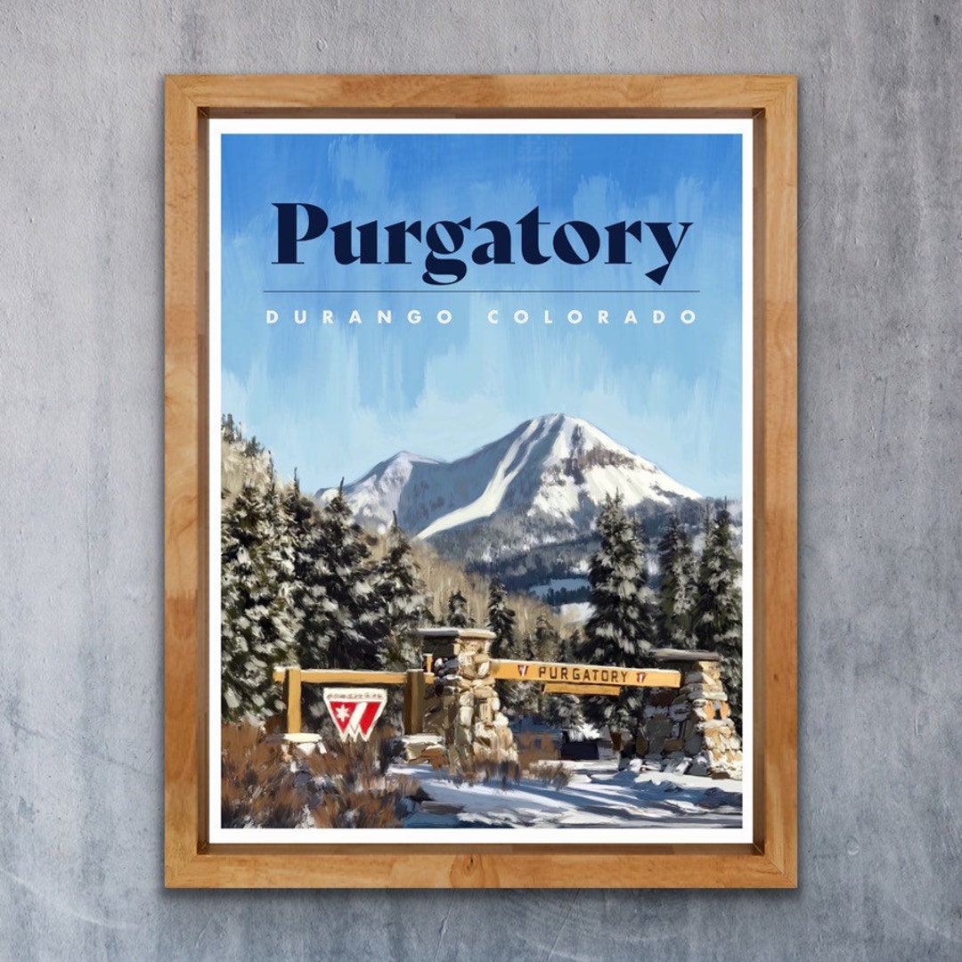 Purgatory Poster -colorado Ski Poster - Colorado Travel Poster - Ski ...