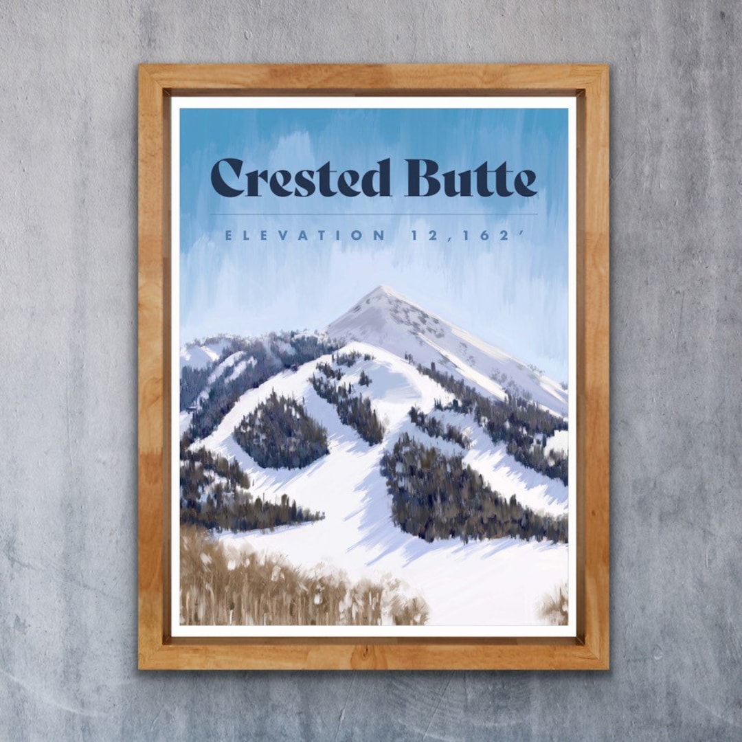 Crested Butte Poster -colorado Ski Poster - Colorado Travel Poster ...