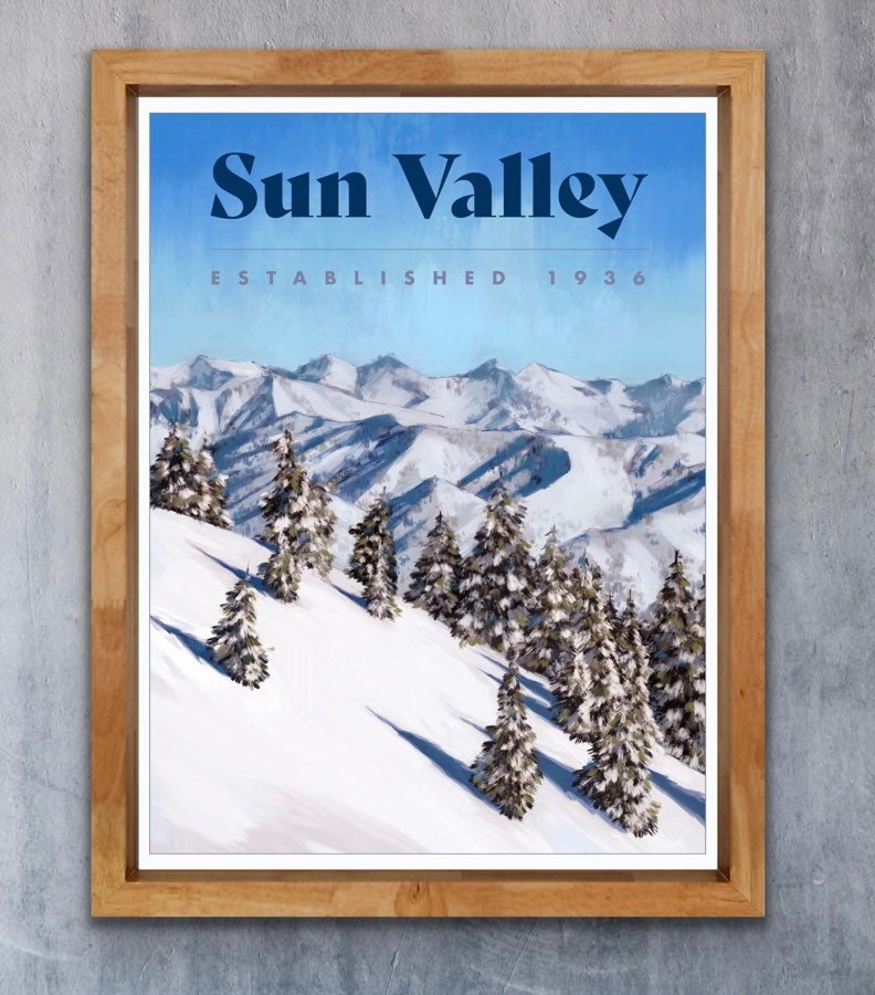 Sun Valley Poster - 1936 - Idaho Ski Poster - Idaho Travel Poster - Ski ...