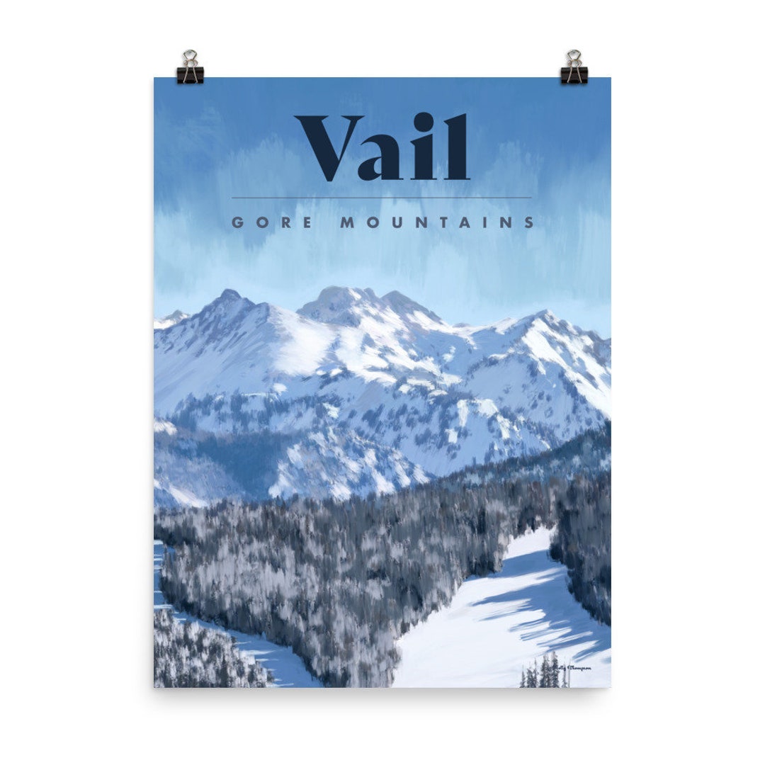 Vail Poster - BIG -colorado Ski Poster - Colorado Travel Poster - Ski ...