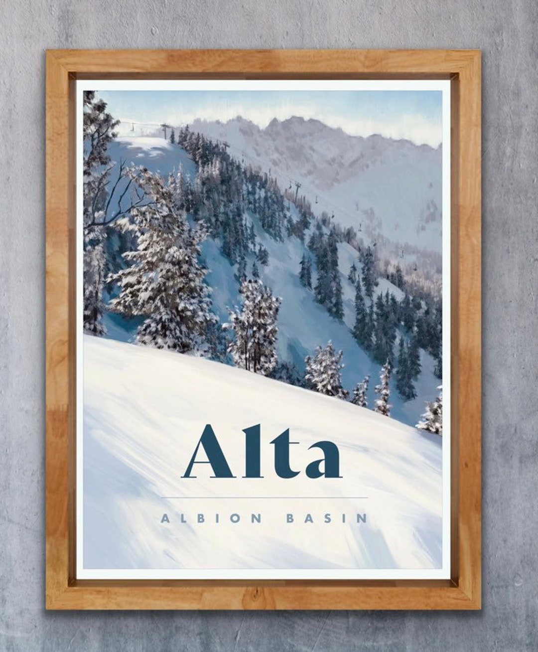 Alta Poster - Albion Basin -utah Ski Poster - Utah Travel Poster - Ski ...