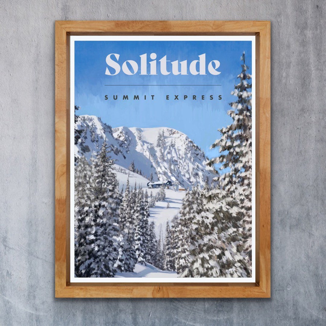 Solitude Poster - Summit Express -utah Ski Poster - Utah Travel Poster ...