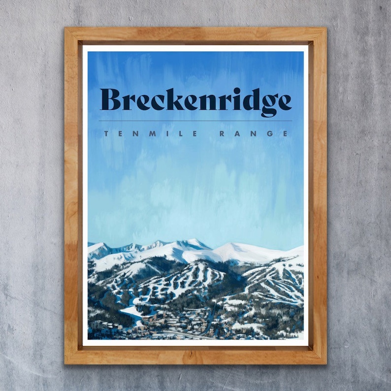 Breckenridge Poster colorado Ski Poster Colorado Travel Poster Ski ...