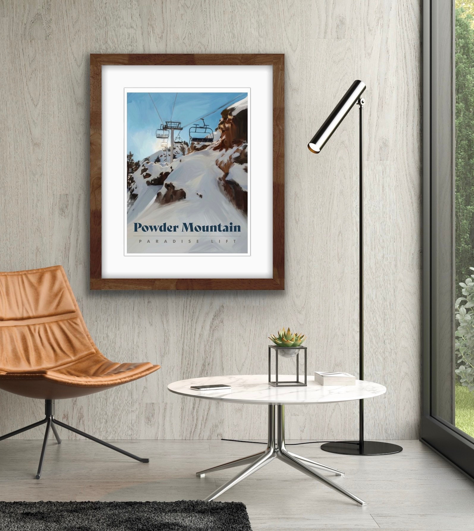 Powder Mountain Poster - BIG - Paradise Lift -utah Ski Poster - Utah ...