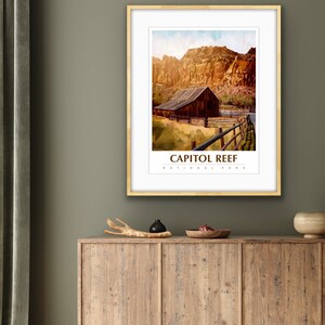 Capitol Reef National Parks Poster Travel Poster Utah Travel Poster ...