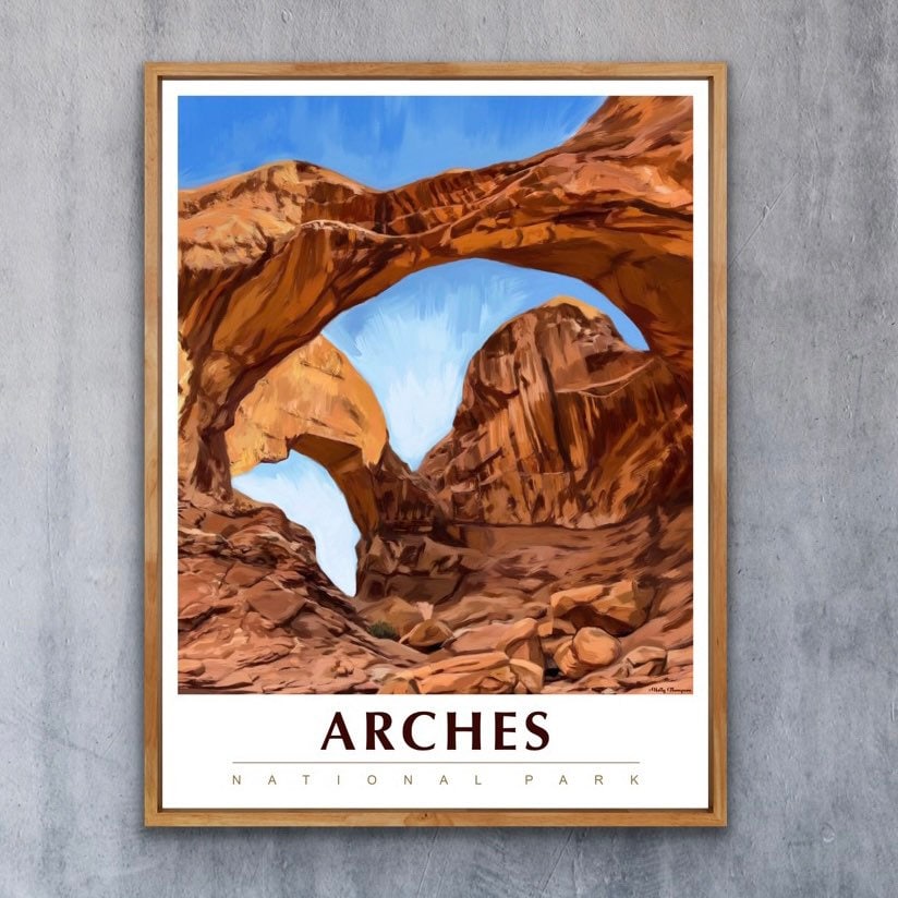 Arches National Park National Park Poster Arches Utah Travel - Etsy